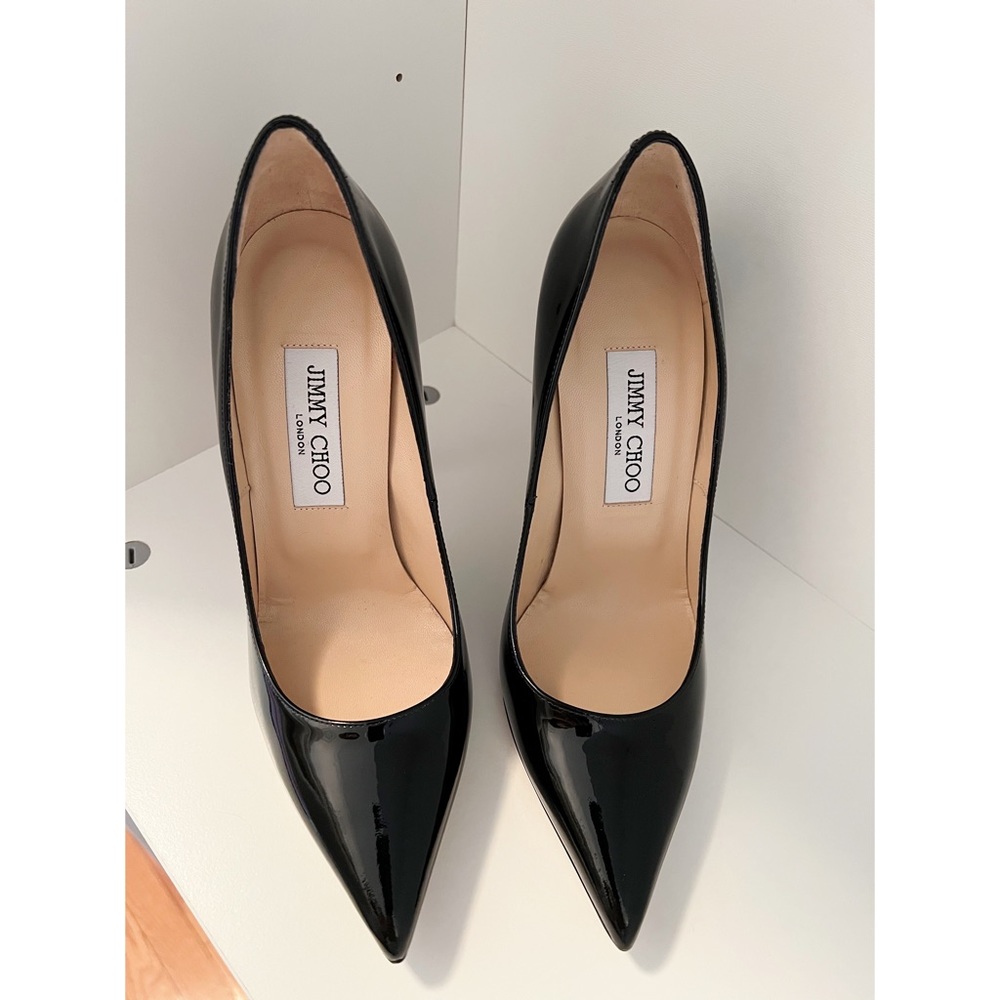 Jimmy Choo Anouk 120 Patent Leather Pump - Gem